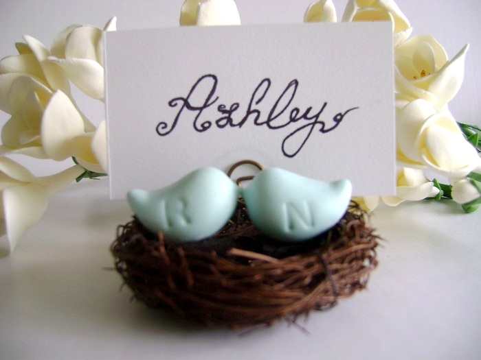 Wedding Love Birds Place Card Holder/ Favor. Bird Place Card Holder ...